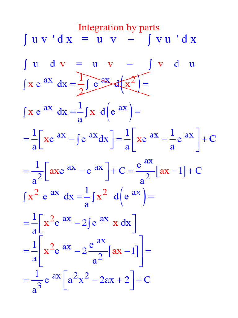 Integration by parts | PDF