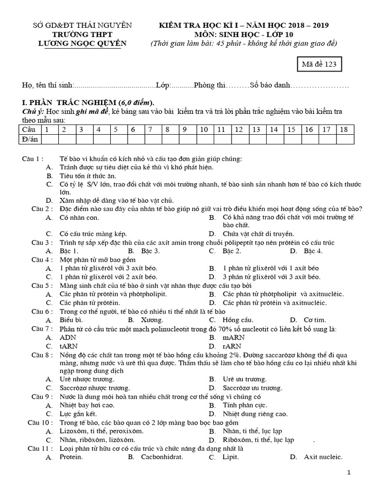 de-thi-hk1-sinh-hoc-10-nam-2018-2019-truong-luong-ngoc-quyen-thai-nguyen | PDF