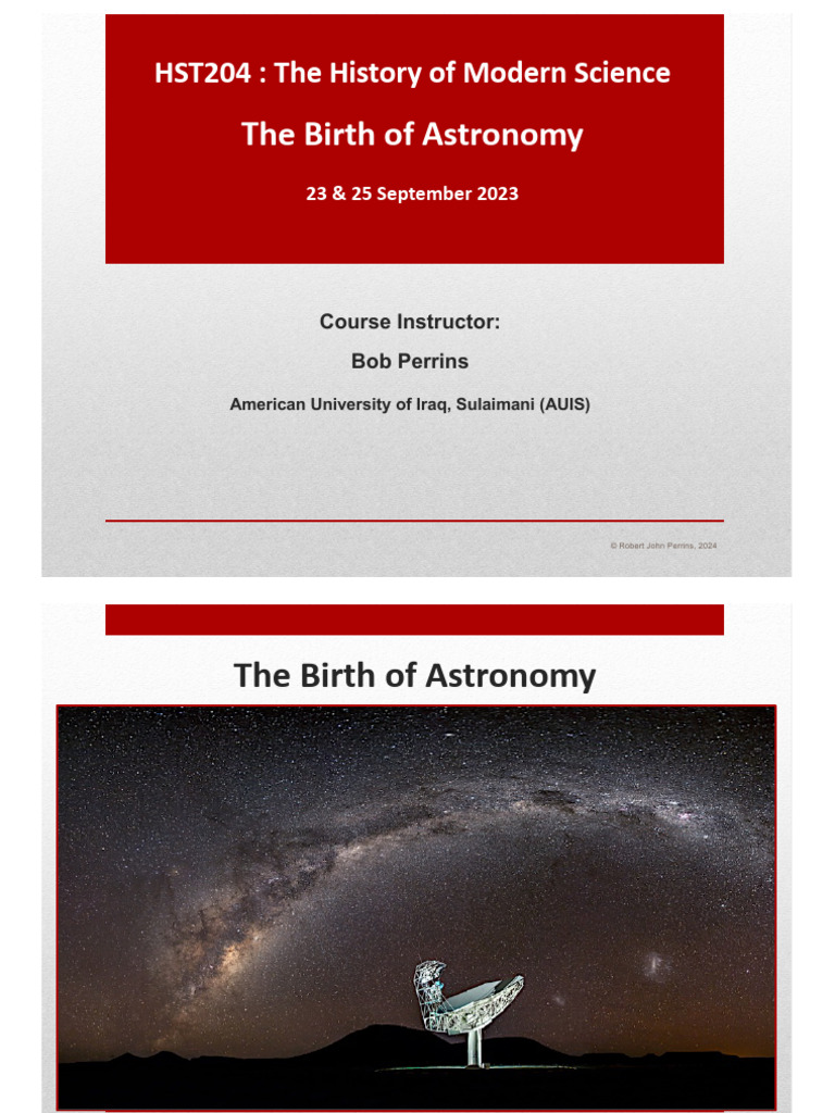 HST204 Week 02 the Birth of Astronomy | PDF | Ptolemy | Astronomy