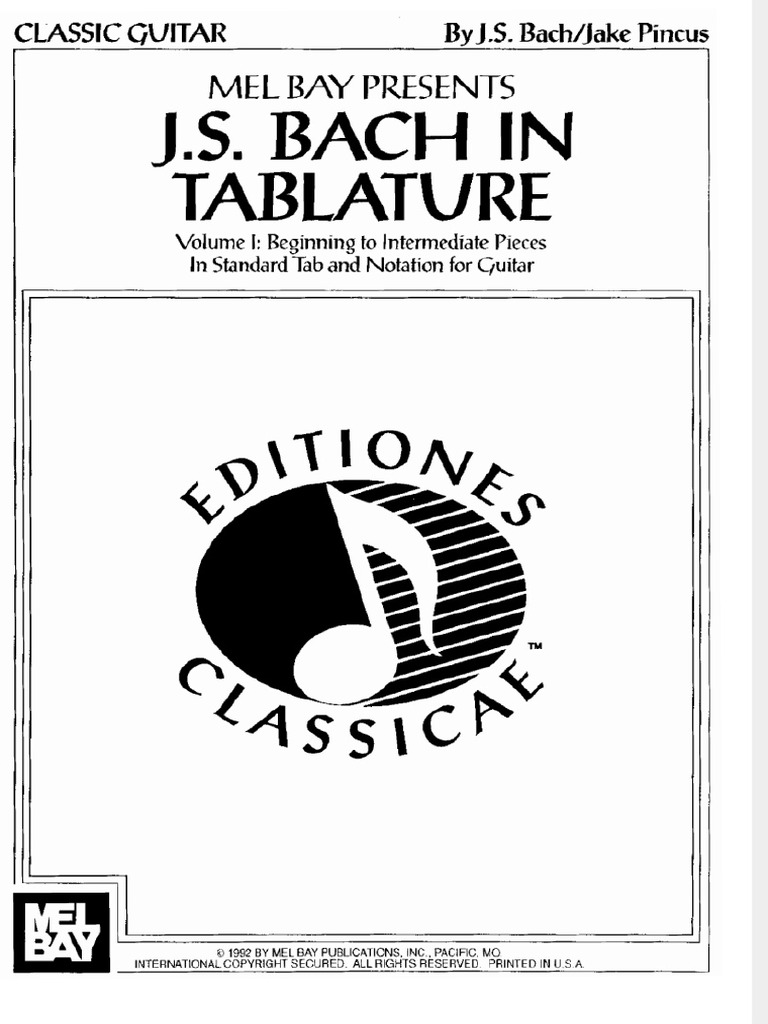 Bach Music in Tablature Format | PDF