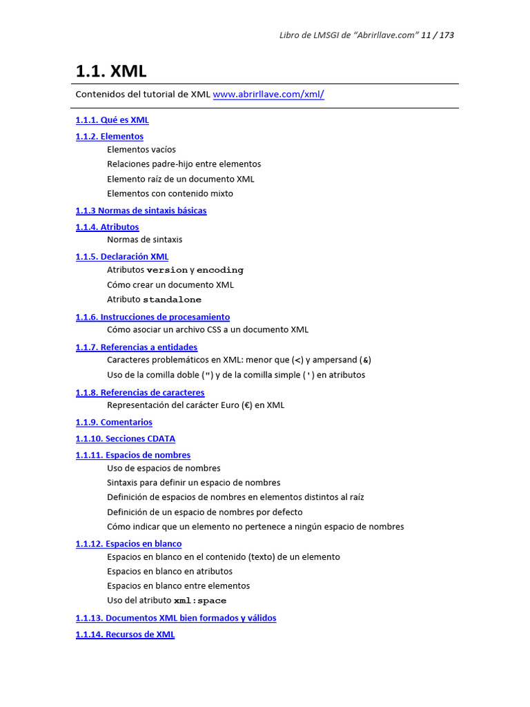 libro-de-lmsgi-XML (11-34) | PDF | Xml | Formatos de serialización de datos