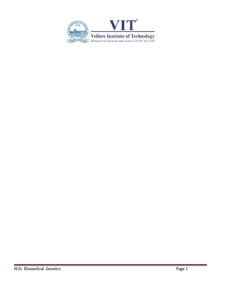 M.SC Bio Medical Genetics - AY 2018 2019 | PDF | Biotechnology | Theory