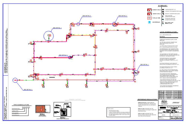 ECC-FSS-007 Hydrants Layout Rev F - IsOM-Phase 1 | PDF | Hydraulics