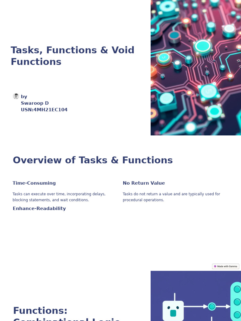 Understanding Tasks and Functions in Verilog | PDF