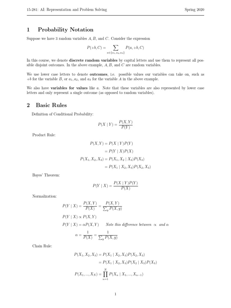281 Probability Reference Sheet | PDF | Probability Distribution ...