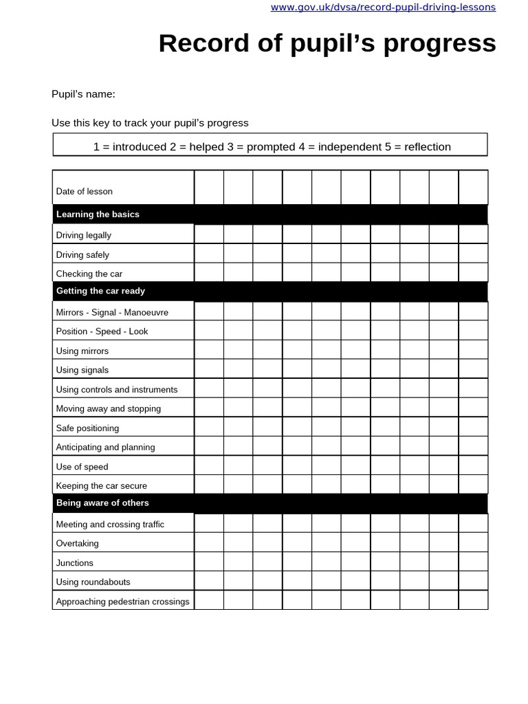 record-your-pupils-progress-learning-to-drive | PDF