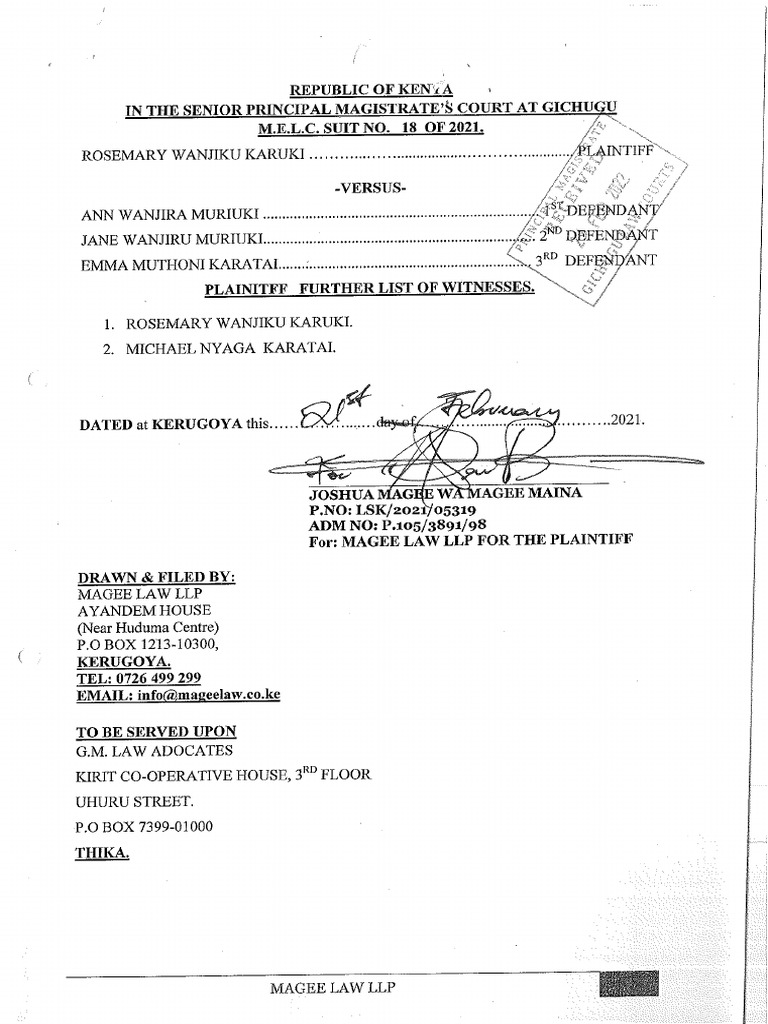 Plaintiff Further Statement | PDF