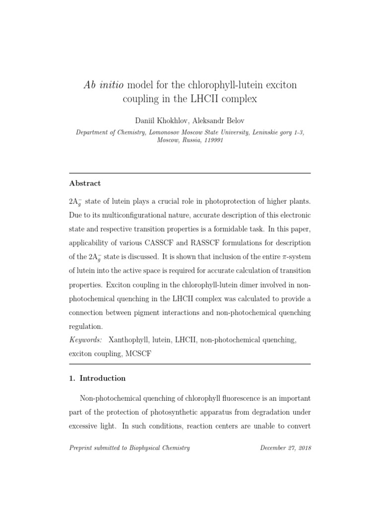 chl_lut_revised | PDF | Molecular Orbital | Ab Initio Quantum Chemistry Methods