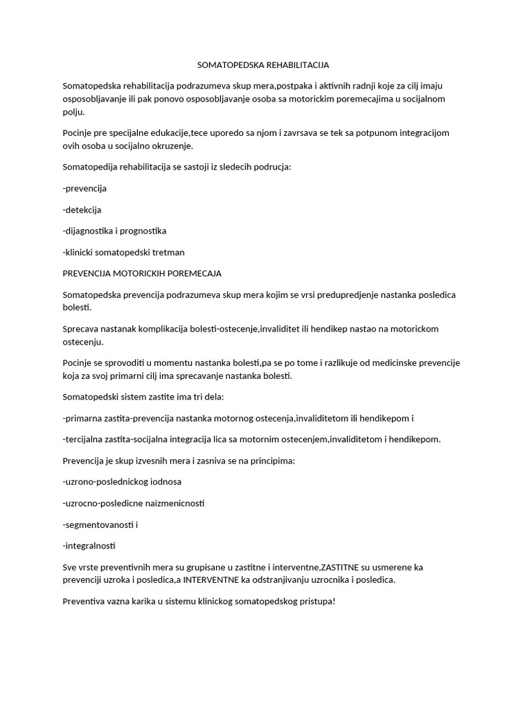 Dijagnostika Motorickih Poremecaja | PDF