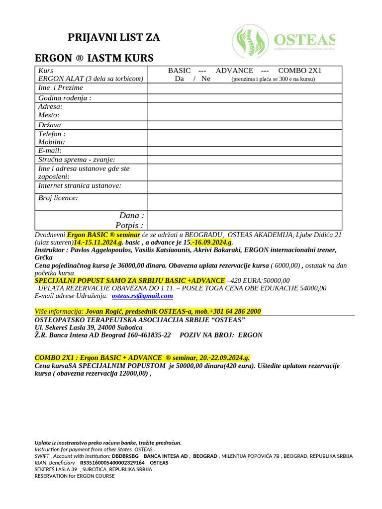 Prijavni Ergon 2024 Basic-Advance-combo 2024 | PDF Prijavni Ergon 2024 Basic-Advance-combo 2024 | PDF