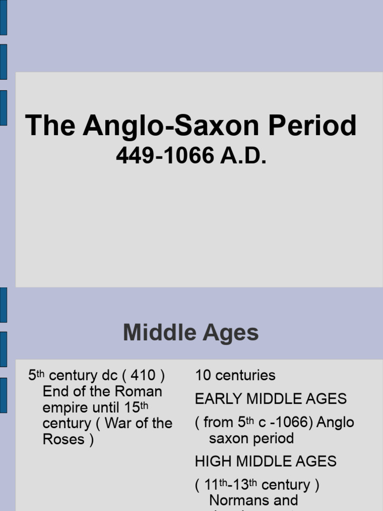 anglo saxon period pdf | PDF | Beowulf | English Heroic Legends
