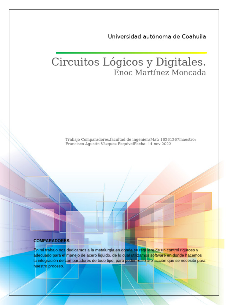 Comparadores en Circuitos Digitales | PDF | Acero | Ciencias de la ...