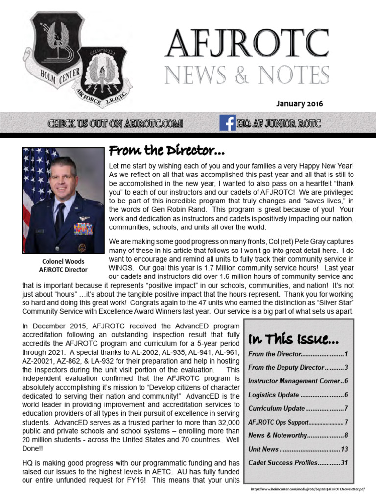 AFJROTC Newsletter - Low Res | PDF | Civil Air Patrol | Unmanned Aerial ...
