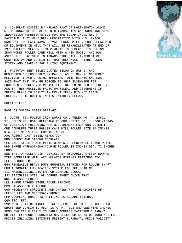 Wikileaks Doc On Sheikh Hasina | PDF | Secondary Sector Of The Economy | Metals