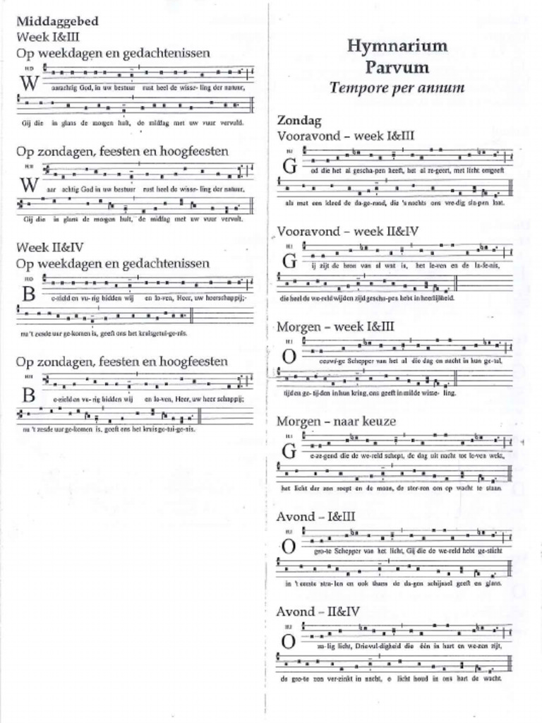 Getijden hymns 1 | PDF