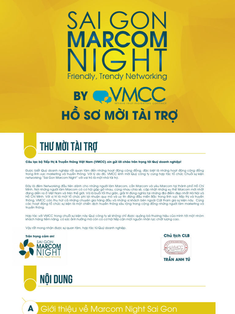 VMCC Saigon Marcom Night_HSTT | PDF
