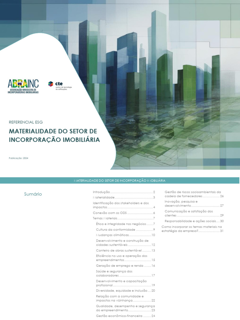 Matriz de Materialidade Na Incorporacao Imobiliaria SET2024 | PDF | Sustentabilidade ...