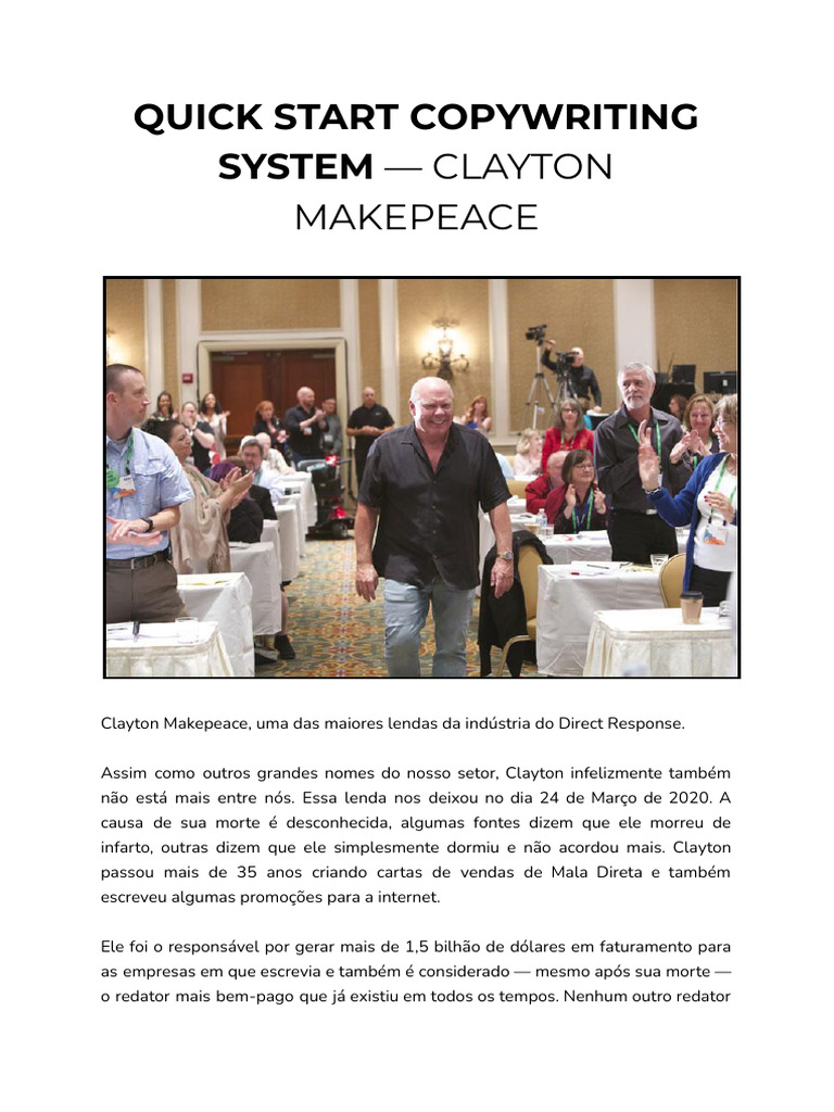 Quick Start Copywriting System, Resumo | PDF | Marketing | Publicidade