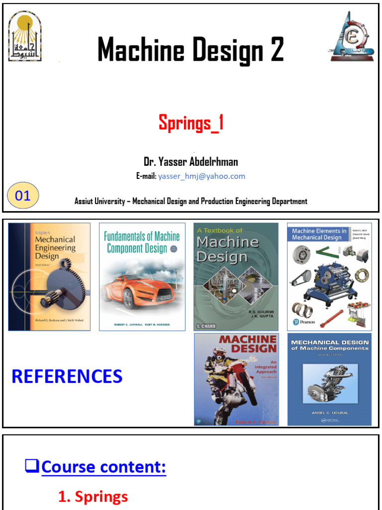 Machine Design 2 Lec - 01 Design of Springs - 1 | PDF