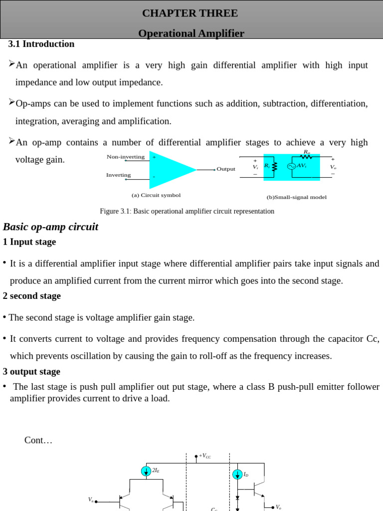 Chapter 3 | PDF | Operational Amplifier | Amplifier