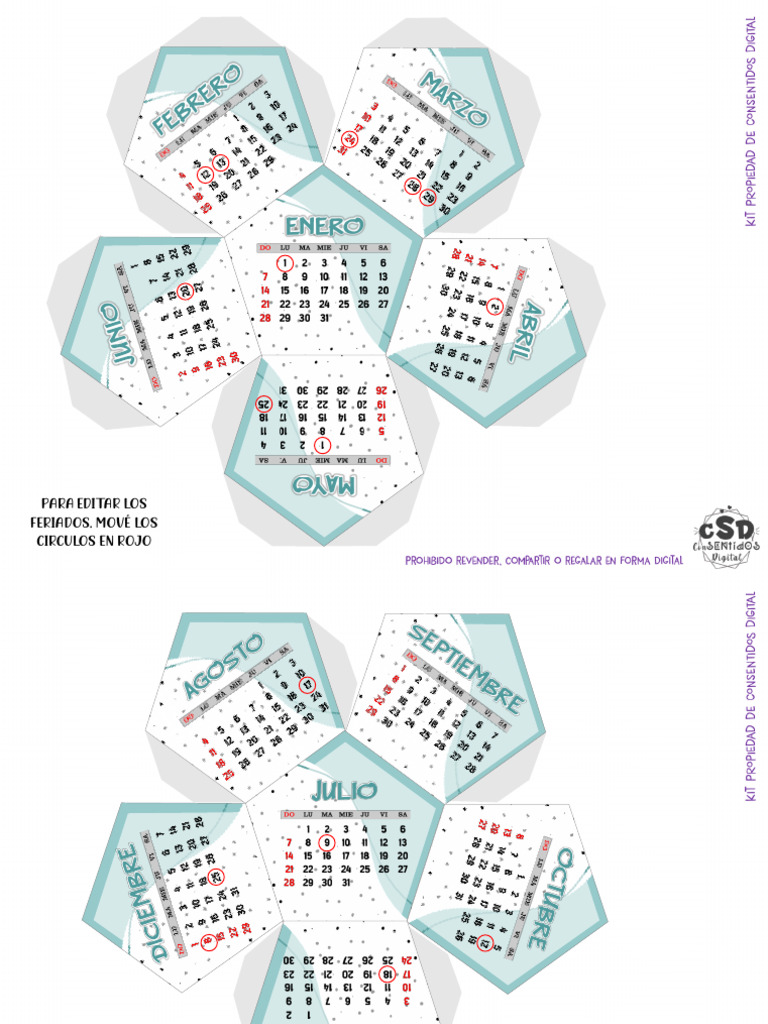 Calendario Dodecaedro 12 | PDF