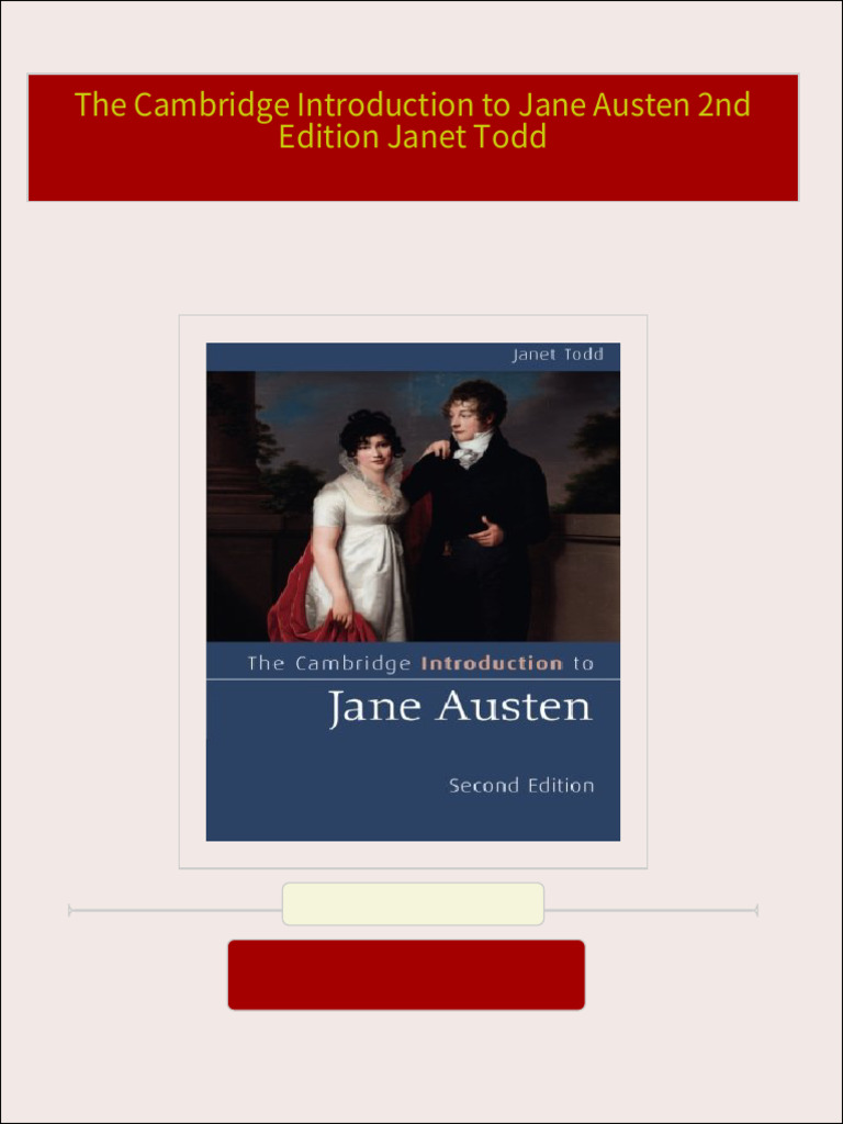 The Cambridge Introduction to Jane Austen 2nd Edition Janet Todd all ...