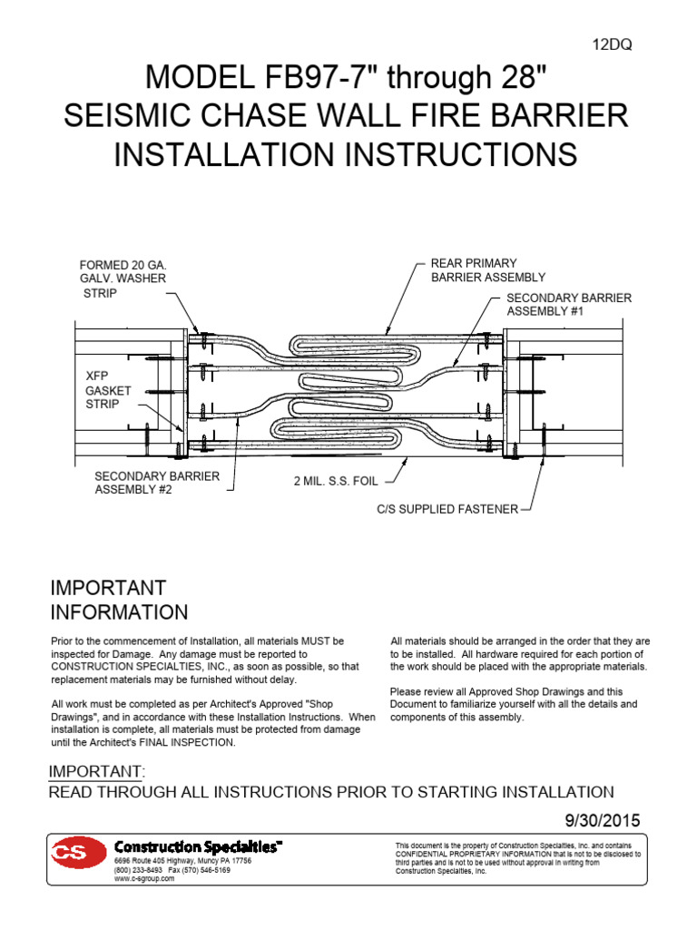 fb97_7-28_seismic-chase-wall_12dq_0 | PDF | Screw | Wall