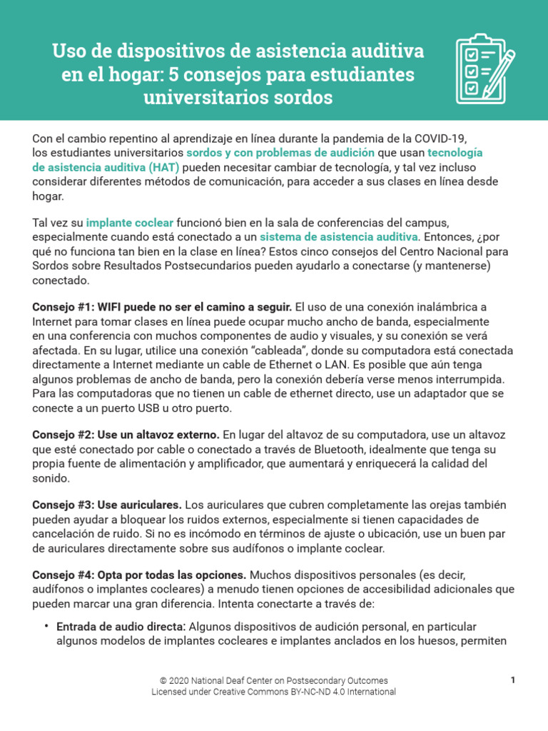 5_Tips_for_Hearing_Assistive_Technology_SPANISH | PDF | Wifi | Auriculares
