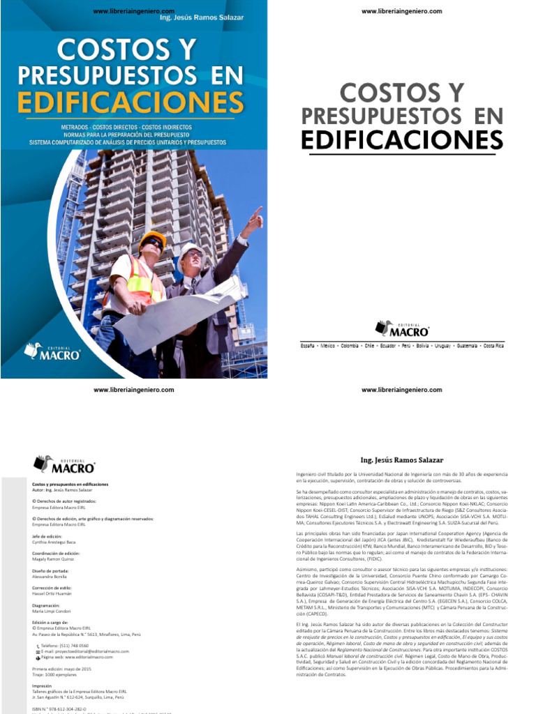 Costos y Presupuestos en Edificaciones | PDF | Presupuesto | Hormigón