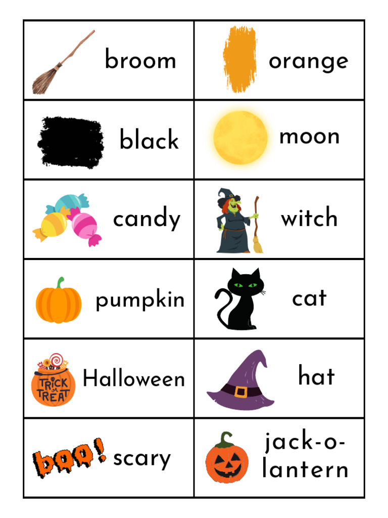 Halloween Word List | PDF