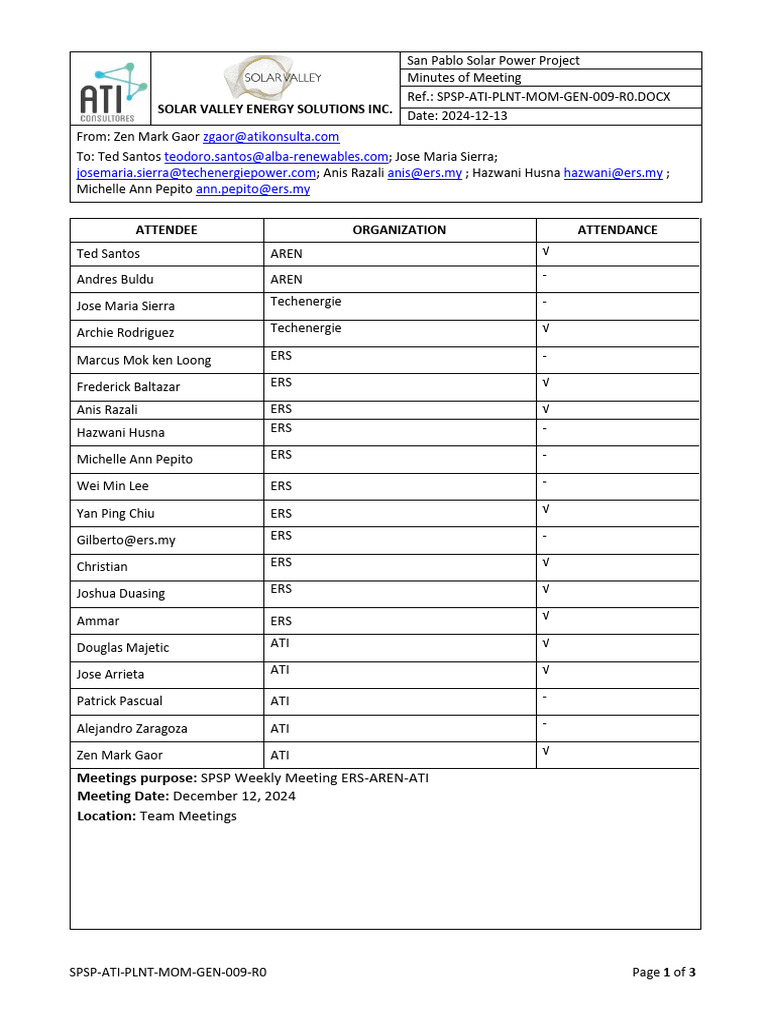 SPSP Ati PLNT Mom Gen 009 r0 | PDF | Electrical Engineering | Electricity