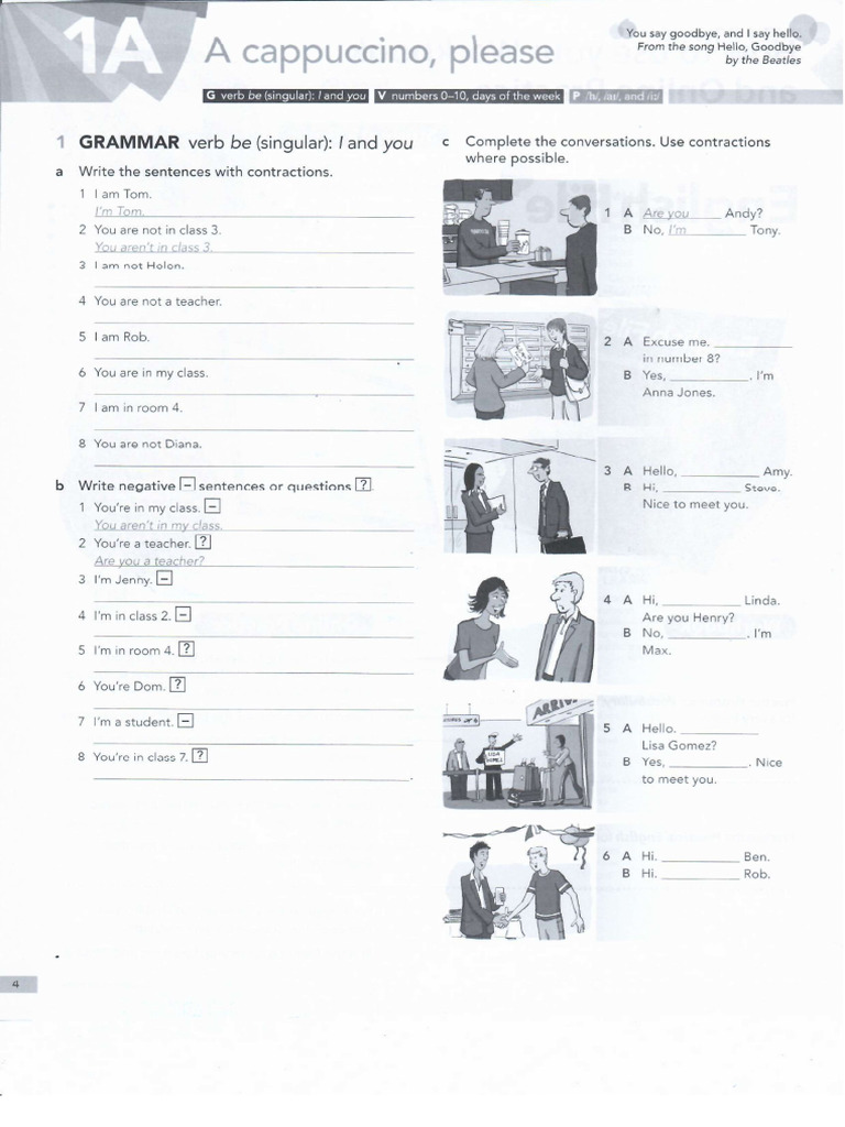New English File Workbook Unit 1 | PDF