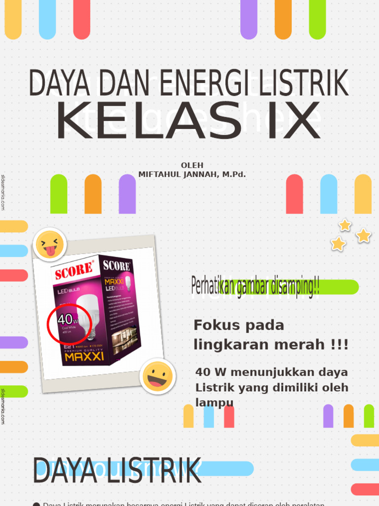DAYA DAN ENERGI LISTRIK | PDF