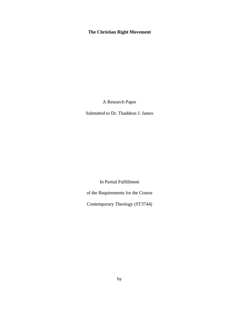 Xie Midterm 3 Christian Right Movement | PDF | Christian Right ...