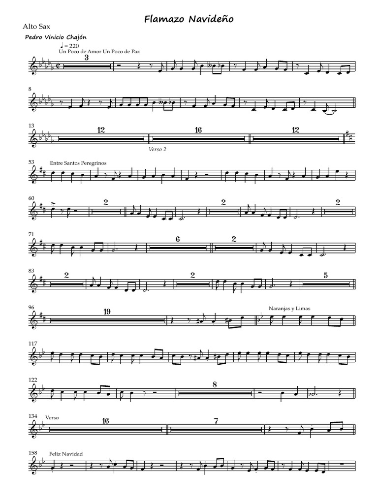 Flamazo Navideño - Alto Sax | PDF