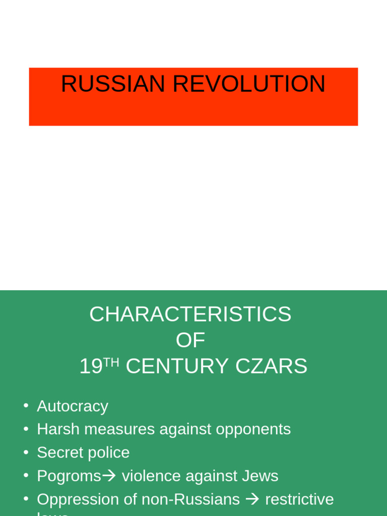 Russian Revolution | PDF | Vladimir Lenin | Nicholas Ii Of Russia