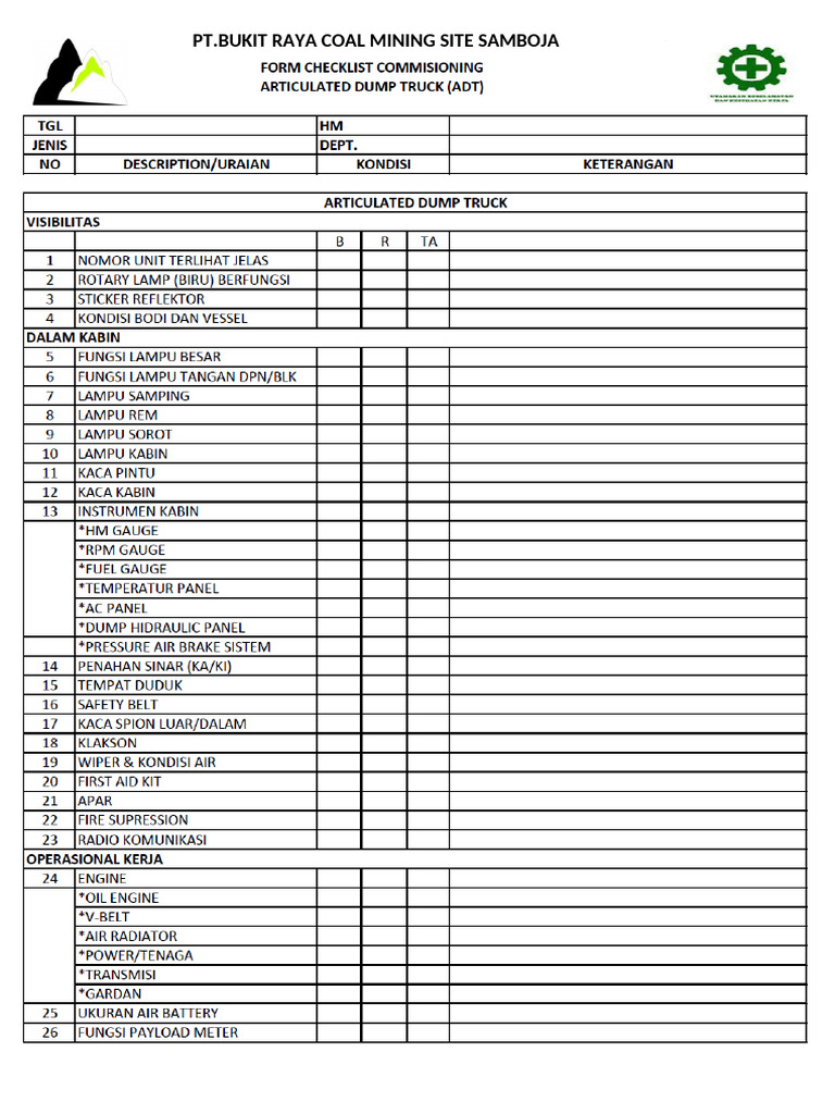 Form Commisioning Adt | PDF
