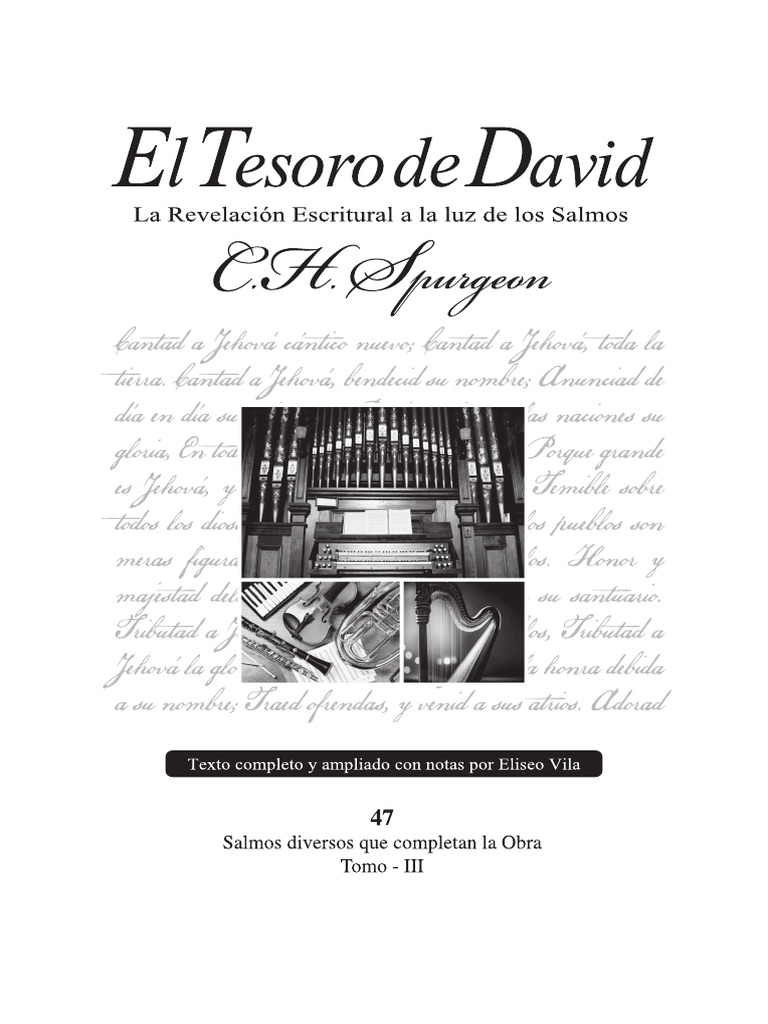 El Tesoro de David III La Revelacion Escritural A La Luz de Los Salmos ...