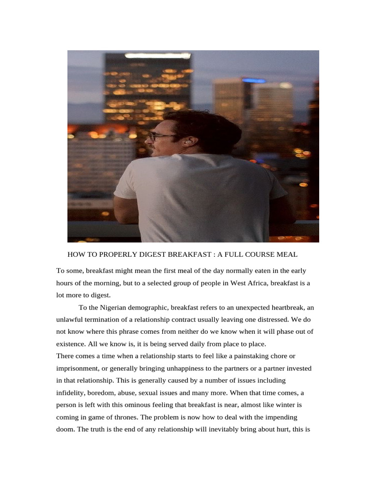 How To Properly Digest Breakfast | PDF