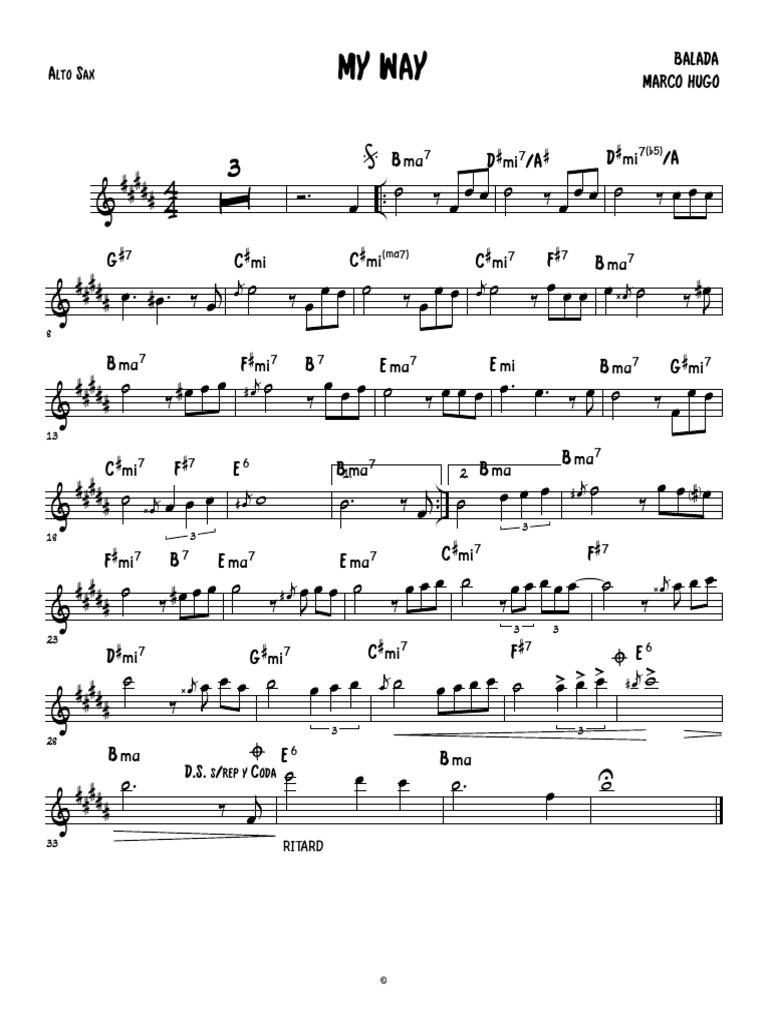 7 My Way - Alto Sax | PDF