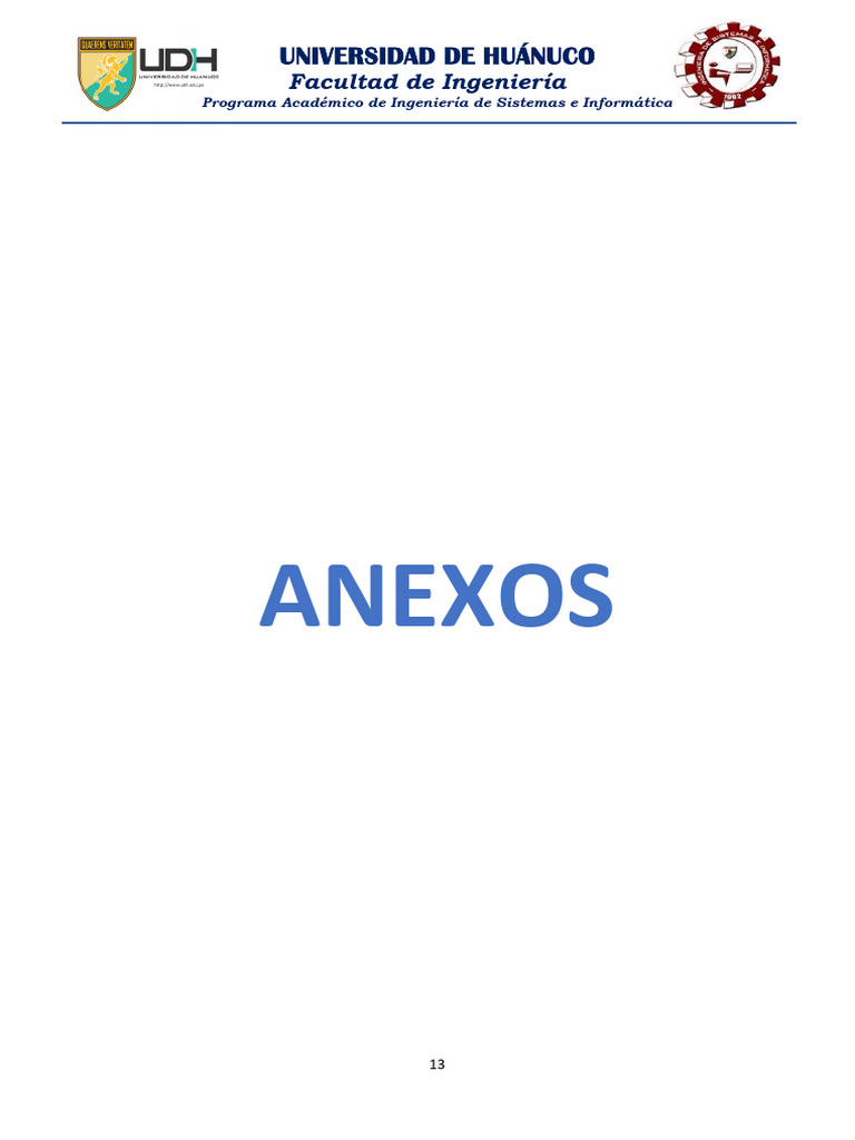 ANEXOS | PDF | Informática | Ingeniería de Sistemas