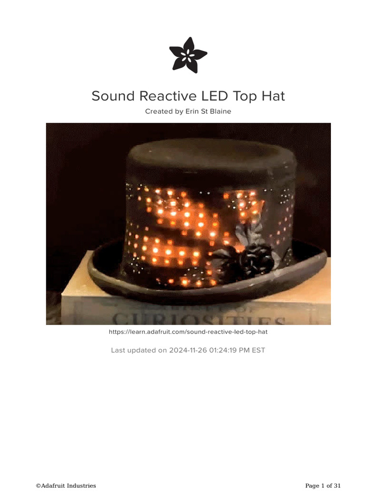 Sound Reactive LED Top Hat Guide | PDF | Electrical Connector | Usb