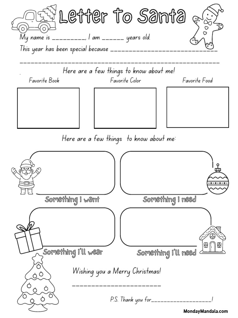 Christmas Wish List Template | PDF