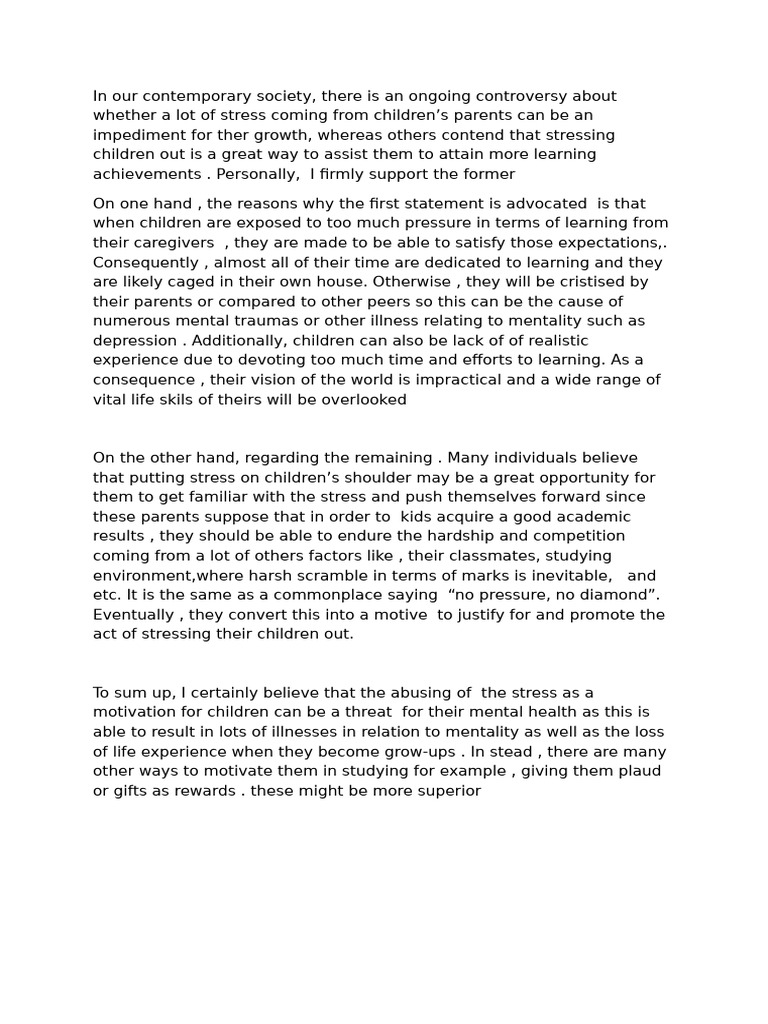 Parental Pressure | PDF