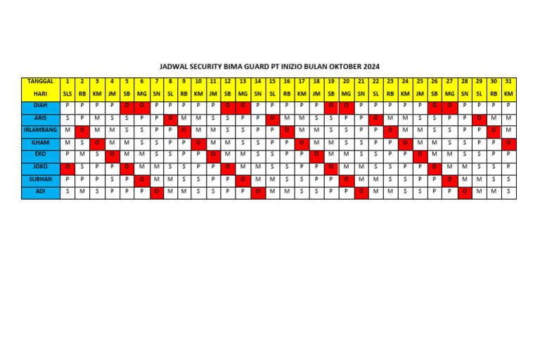 JADWAL OKTOBER | PDF