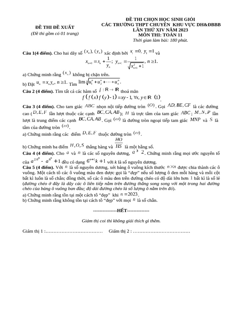 Toan 11 - Chuyen HVT - Hoa Binh | PDF