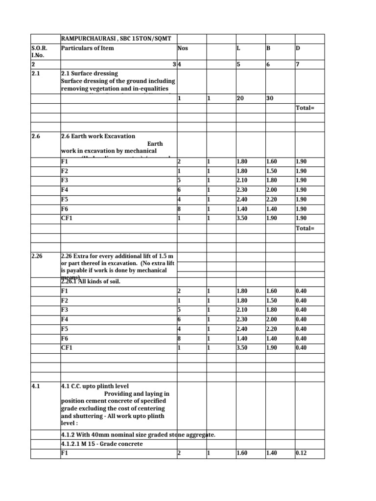 Bill | PDF | Concrete | Building Engineering