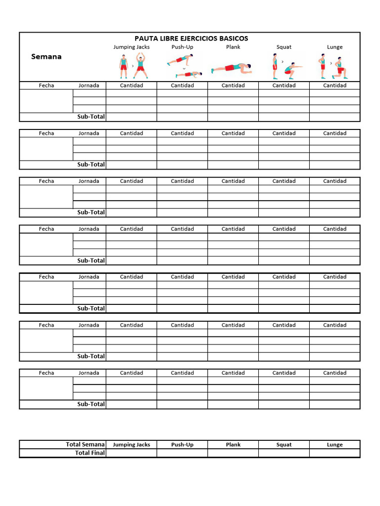 Pauta Ejercicios Basicos | PDF