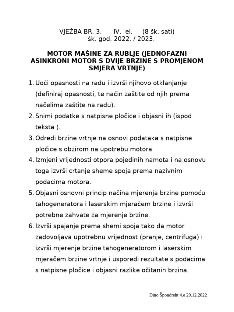 Motor Ves Masine | PDF