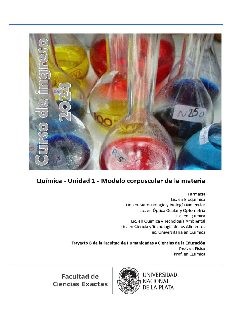 Química - Unidad 1 - Modelo corpuscular de la materia | PDF | Gases | Temperatura